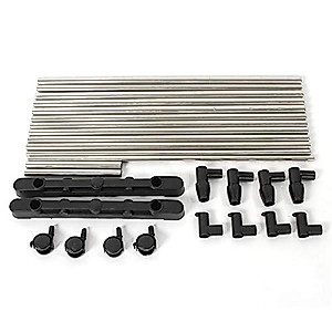 Thxbye Garment Rack, Clothes Rack Dual-bar Vertically-Stretching Stand Shoe Coat Storage Organizer Shelf in Entryway Office Shop Laundry Corner Space Saving