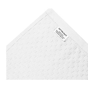 Embroidered Tiger Cub and Kanji Euro Cafe' Waffle Weave Cotton Kitchen/Hand Towel Gift Set - Set Includes Two (2) White Towels