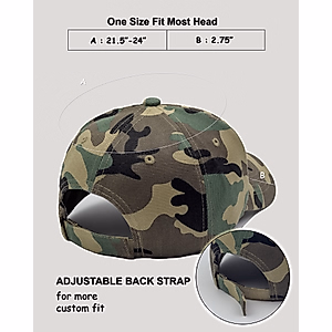 Utmost Structured Baseball Cap with Adjustable Closure - Performance Hat for Outdoor Activities and Custom Embroidery (1pc Camo Woodland)