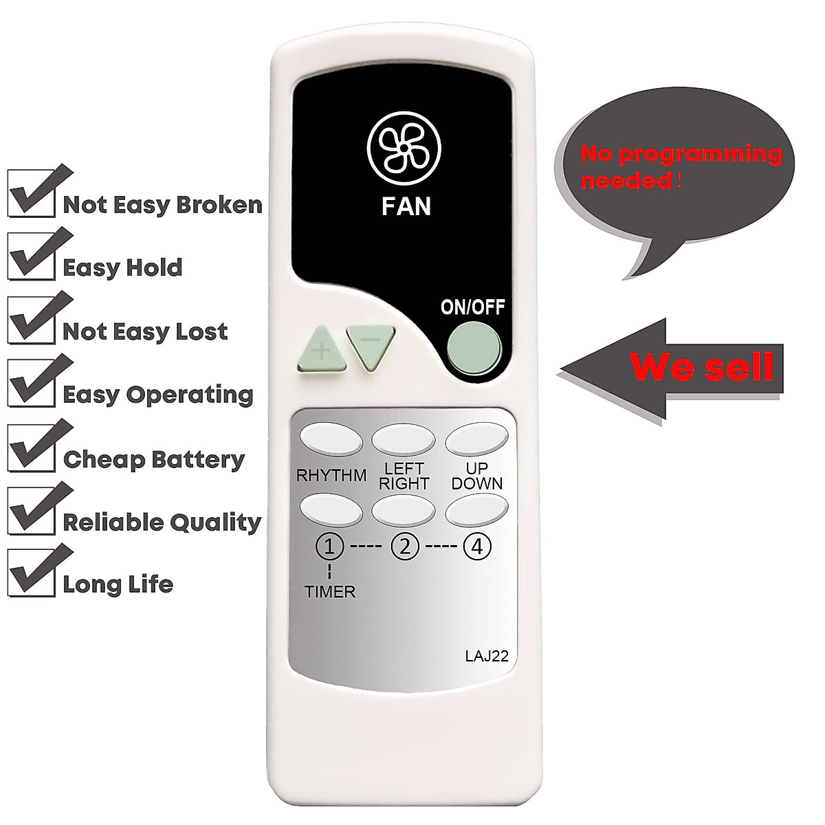 Replacement Remote Control for Woozoo OHYAMA Globe 5-Speed Oscillating Fan PCF-SC15T SC15T SC12 PCF-SC12