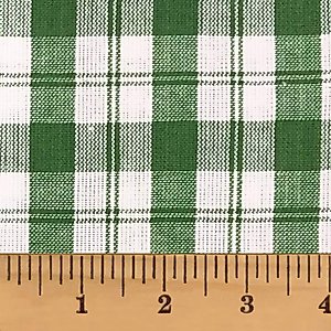 Perfect Green 6 Cotton Homespun Plaid Fabric by JCS - Sold by The Yard
