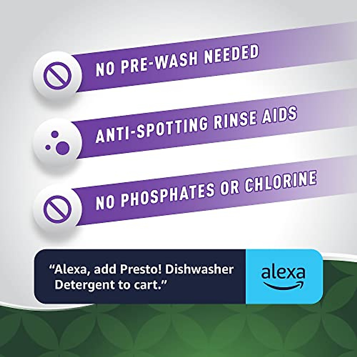 Amazon Brand - Presto! Triple Action Dishwasher Pacs, Fresh Scent, 70 Count