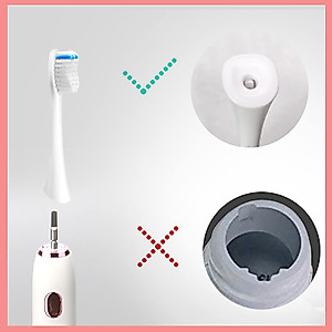 BTFO 2 Pcs Electric Toothbrush Heads for BTFO 1741-02 (White)