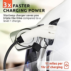 DUOSIDA Level 2 EV Charger – 16A, 25FT Portable J1772 Charging Station | Startway Edition