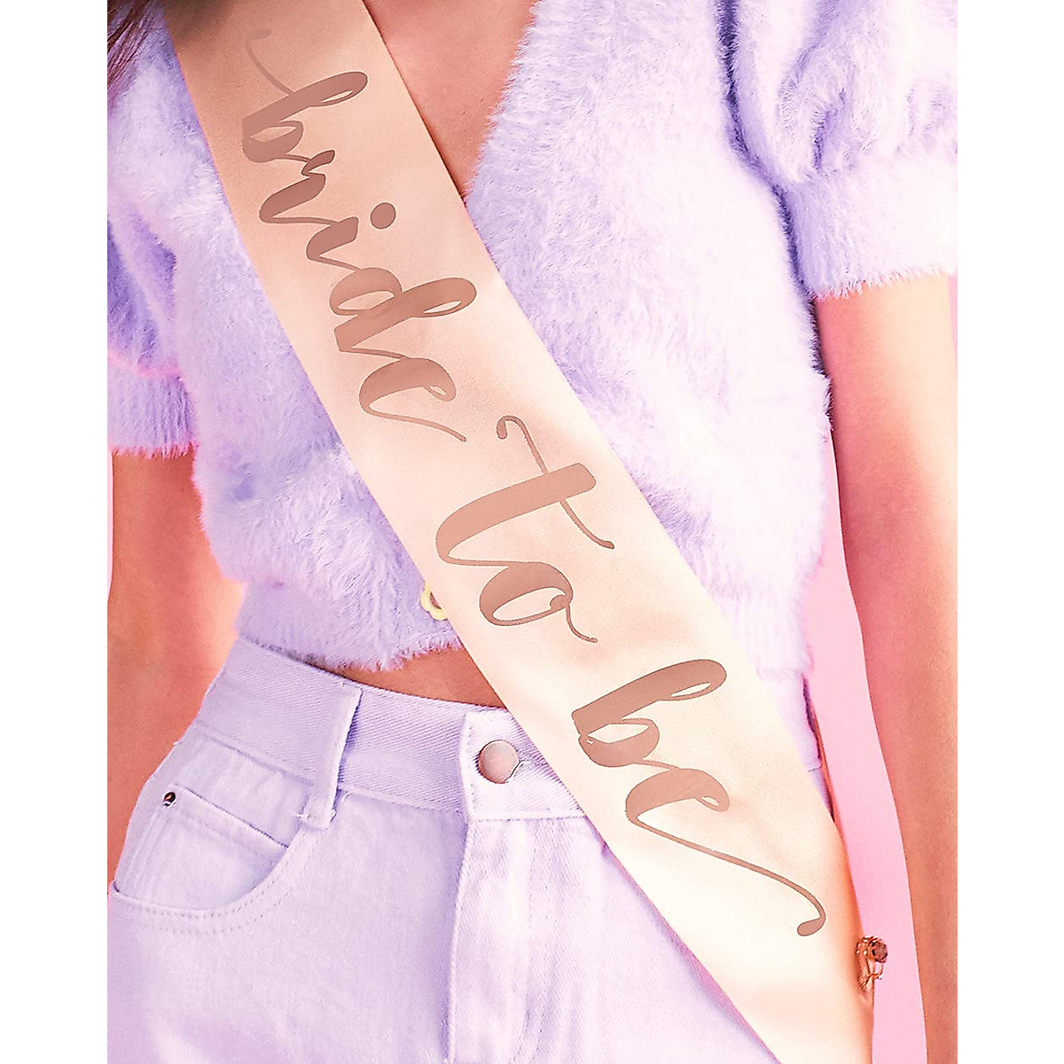 xo, Fetti Rose Gold Bachelorette Party Sash - Bride To Be | Bachelorette Party Decorations - Sash for Bride | Bridal Shower Gift | Engagement Party Decoration | Bach Favor