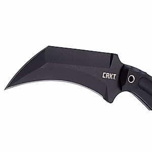 CRKT Du Hoc Fixed Blade Knife with Sheath: Powder Coated SK5 Steel, Karambit Blade, G10 Handle, Molle Compatible Sheath 2630