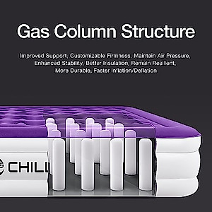 CHILLSUN Twin Air Mattress with Built in Pump,16" Durable Blow Up Bed Double-High Inflatable Mattress with Flocked Top,Easy Inflate,Portable for Home&Camping