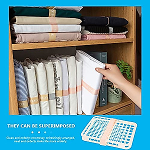 Angoily 5pcs Folding Board Clothes Folder Wardrobe Storage Quick Shirt Folder Stacking Laundry Folder for Sweater T Shirt Pants Towels Grey