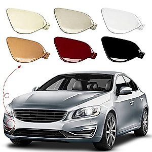 Front Bumper Tow Hook Cover Towing Eye Cap Fit for Volvo S60 S60L V60 2014 2015 2016 2017 2018 39820294 31323839 (White, Right Passenger Side) Xinpinsai