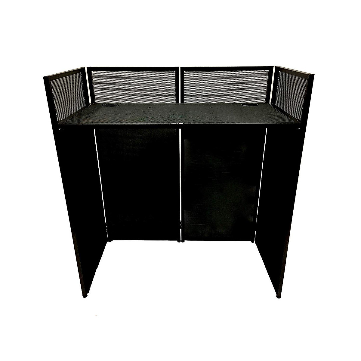 DJ Event Facade White/Black Scrim Metal Frame Booth + 20" x 40" Flat Table Top Includes Both White and Black Panels + Carrying Cases!