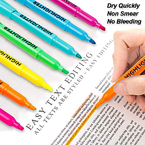 Lelix 30 Pack Highlighters, 10 Bright Colors, Chisel Tip, Quick Drying for Back to School, Office, Home, ideal for Highlighting Underlining