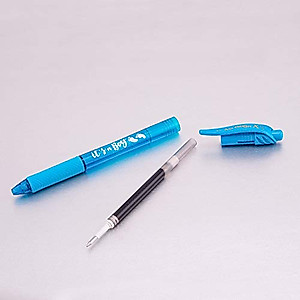 Pentel EnerGel-X Retractable Gel Pen, (0.7mm) Med. line, Sky Blue Ink- It's a Boy! Dozen Box (BL107SPC12)