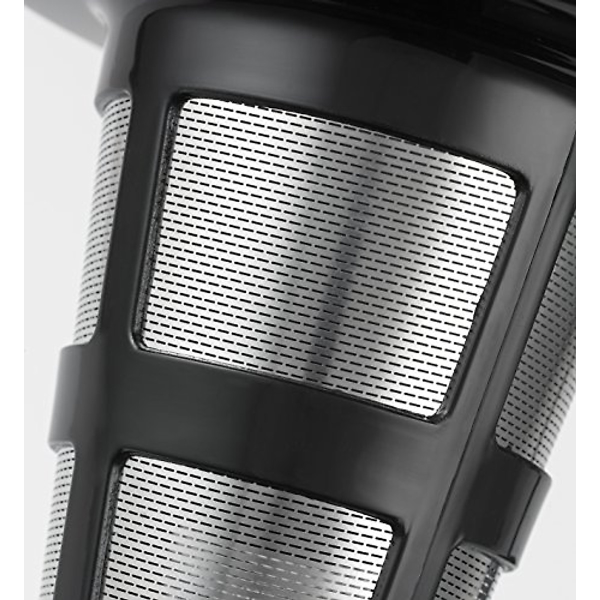 Java Concepts Pour Over Filter and 2 Double-Wall Glass, Black with 2 Mugs