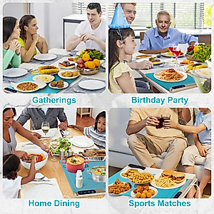 HONSREO Electric Warming Tray, Silicone Heating Mat with 6 Temperature Modes and 6 Timer Settings Auto Shut-Off, Portable Foldable Roll Up Food Warmer Pad for Parties Gatherings, Home Everyday Use