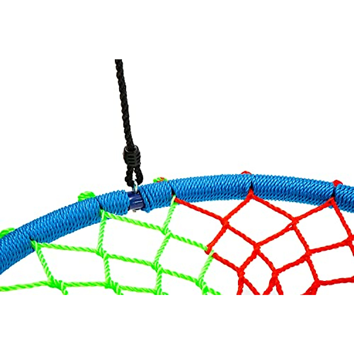 walsport 40” Spider Web Tree Swing Outdoor Saucer Tree Swing 330lb Weight Capacity Outdoor Swing for Kids Adults Extra Safe and Durable Easy to Install Red&Yellow&Blue&Green