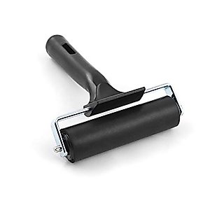 QWORK 4 Inch Rubber Roller, Tape Roller for Print, Tape, Wallpapers, Scrapbooks