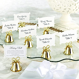 Kate Aspen (Set of 24) Gold Kissing Bells Place Card Holders, Wedding Bells For Ringing At Wedding, Wedding Decorations, Wedding Favors, Place Settings