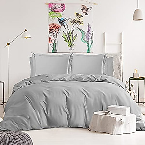 Nestl 1000TC Cotton Blend 6-Piece Duvet Cover and Sheet Set Burgundy Red - Queen