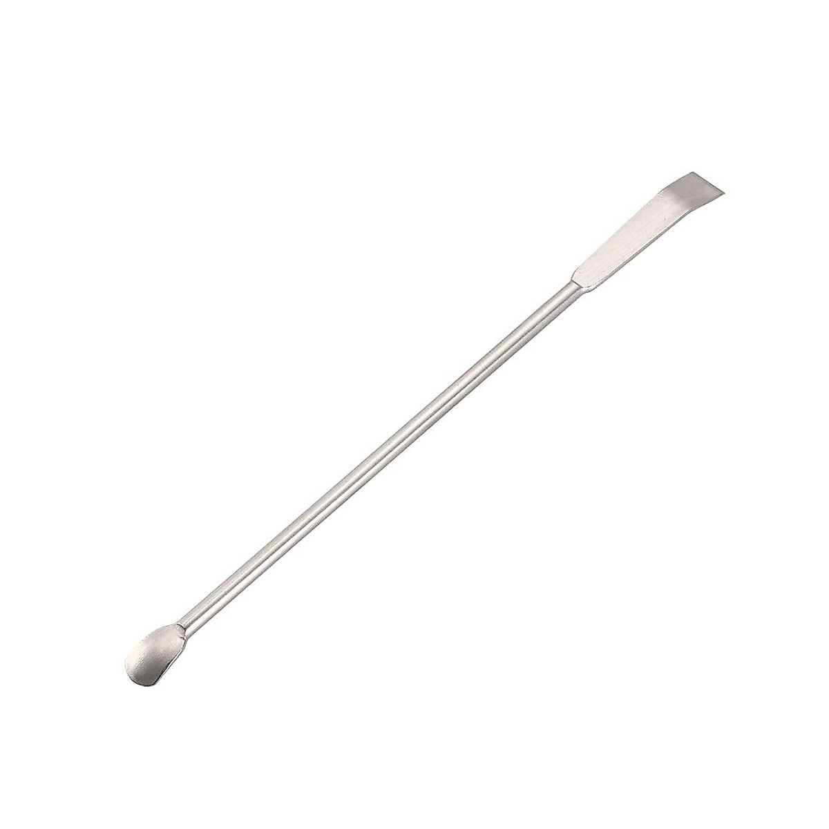 uxcell Micro Lab Sampling Reagent Spoon 304 Stainless Steel 2 in 1 Double Head Laboratory Mixing Spatula 125mm 2Pcs