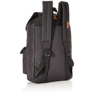 Herschel Dawson Backpack, Black/Tan Synthetic Leather, Classic 20.5L