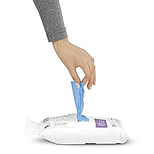 simplehuman 45 Liter Rectangular Kitchen Step Trash Can with Soft-Close Lid, Grey Plastic & Code K Custom Fit Drawstring Trash Bags, 35-45 Liter, 60 Liners, Blue, Count