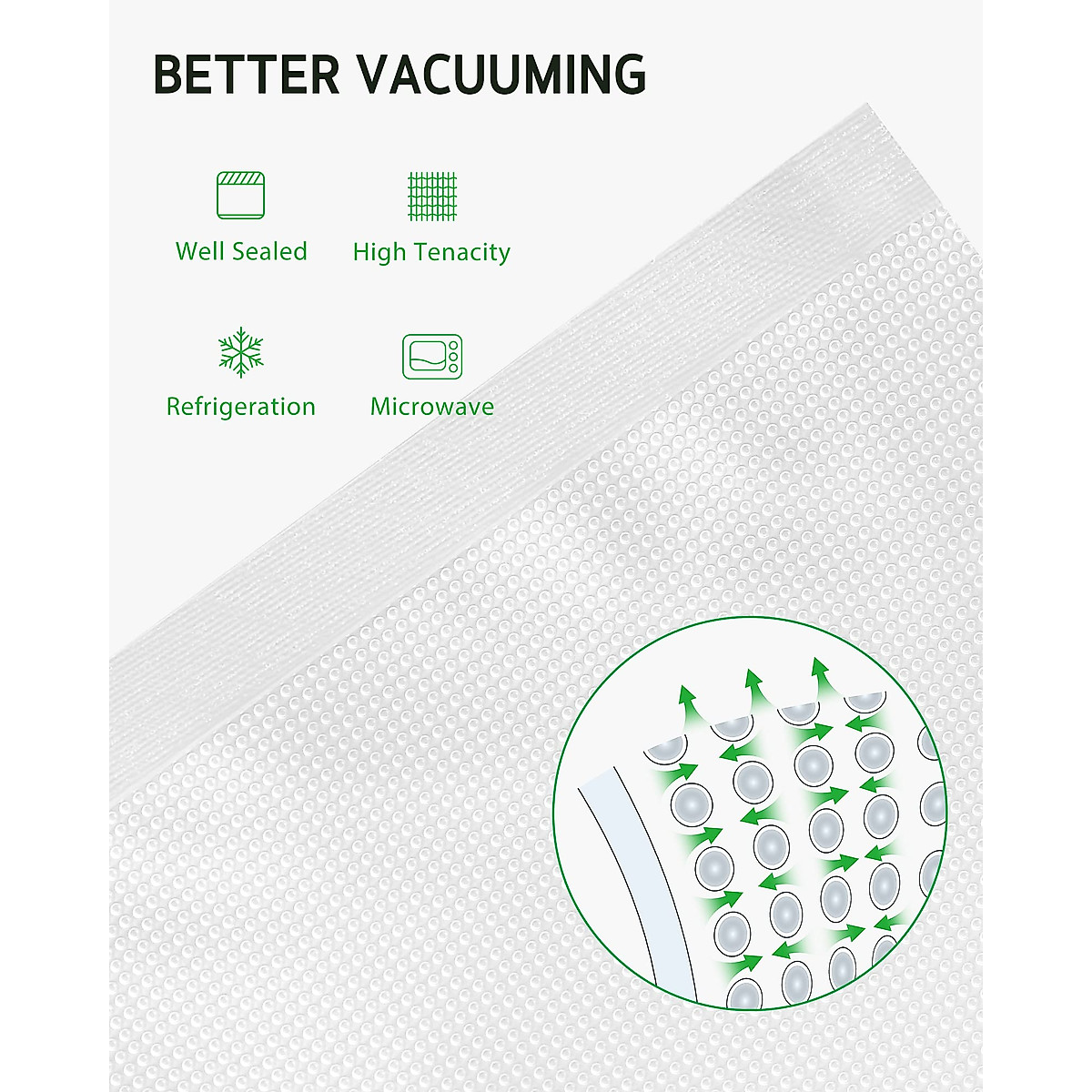 Syntus Vacuum Sealer Bags, 100 Gallon 11" x 16" and Quart 8" x 12" Commercial Grade PreCut Bag, BPA Free Food Vac Bags for Storage, Meal Prep or Sous Vide