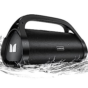 Monster Adventurer Max Bluetooth Speaker, IPX7 Waterproof Outdoor Bluetooth Speakers with Double Subwoofer, 100W Stereo Sound and Rich Bass, Wireless Bluetooth Speakers for Home, Party, Beach