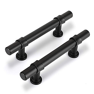 goldenwarm 15Pack Black Cabinet Handles 3inch Black Cabinet Pulls Matte Black Drawer Pulls Vintage Kitchen Cabinet Handles Dresser Handles