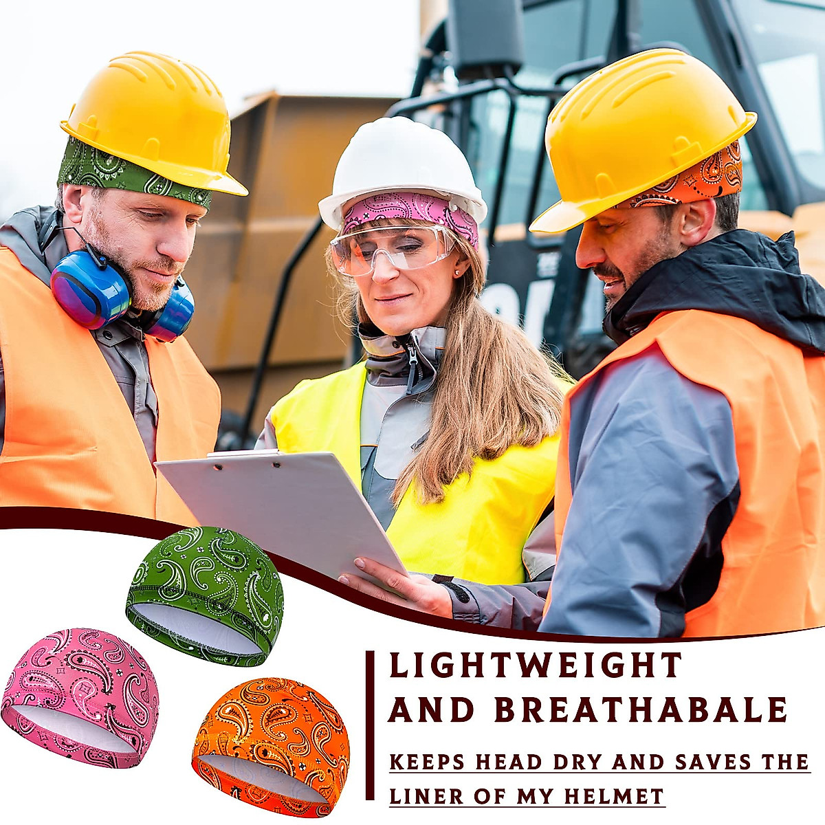 Retisee 30 Pcs Cooling Skull Cap Bulk Helmet Liner Hard Hat Liner Cycling Wicking Beanie Outdoor Head Wrap for Men Women(Boho)