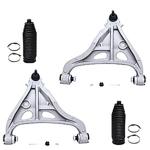 Detroit Axle - Front End 12pc Suspension Kit for 2WD 05-08 Ford F-150 Lincoln Mark LT [Base Payload] 4 Upper Lower Control Arms 2 Sway Bar Links 4 Tie Rods 2 Boots 2005 2006 2007 2008 Replacement