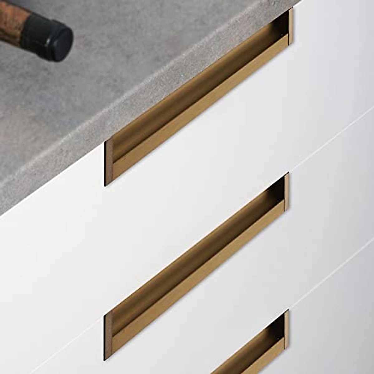 cabinehandles,kitchen door handles, Maniglie Incasso Porte scorrevoli,Maniglie Nascoste Cabinet Maniglie Quadrata Cassetti per Cassetti Armadi Scarpiere Armadi Comodini ECC 2 Pezzi(Size:288mm(11.3in))