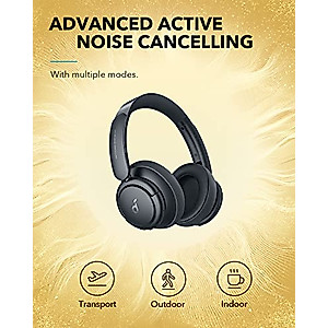 Soundcore by Anker Life Q35 Multi Mode Active Noise Cancelling Headphones, Bluetooth Headphones with LDAC for Hi Res Wireless Audio, 40H Playtime, Comfortable Fit, Clear Calls, for Home, Work, Travel