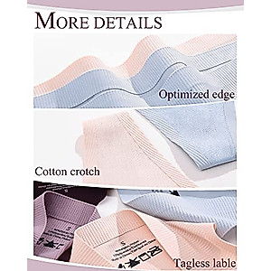 FINETOO Seamless Underwear for Women Sexy Thongs Low Rise No Show Ribbed Panties Womens Thong 6 pack XS-XL