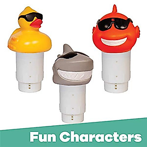 GAME 4002 Derby Duck, 3 Inch Chlorine, Five Tablet Capacity Above-or Inground Pool Use, Adjustable Dispensing Rate