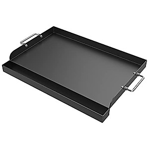 MixRBBQ Nonstick Griddle for Gas Grill, 25" X 16" Carbon Steel Griddle for BBQ Gas Grill/Charcoal, Griddle Flat Top Plate Insert Outdoor Camping, Parties and Tailgating Accessories