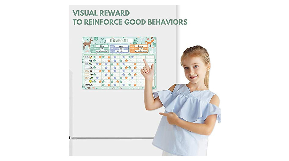 Magnetic Reward Chart for Kids – 17x12 Inch
