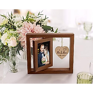 Tiblue Wedding Gifts For Couples 2023 - Mr and Mrs Picture Frame for 4x6 Pictures, Bridal Shower Gifts for Bride To Be, Wedding Picture Frame Bachelorette Gifts For Bride Engagement Gifts