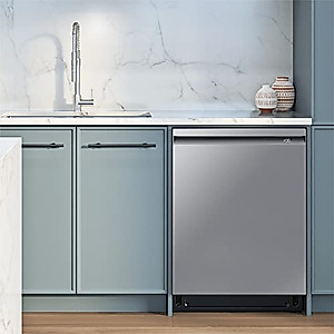 SAMSUNG Smart 44dBA Dishwasher w/ StormWash+, AutoRelease Door, Quiet Operation, 3 Dish Racks, Pre Blast Cycle, Energy Star Certified, DW80B6060US/AA, Fingerprint Resistant Stainless Steel