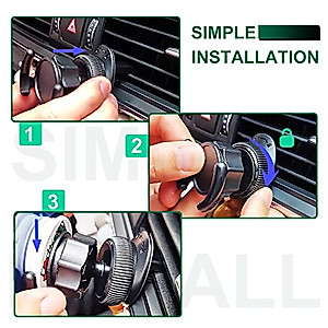 PKYAA Socket Grip Car Phone Holder, Modern Design Fits Most Air Vent, Adjustable Air Vent Stand Car Phone Mount for GPS Navigation, 360° Rotating Head, Perfect for Expanding Stand and Grip Users