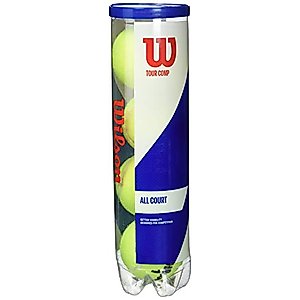 WILSON Sporting Goods Tour Comp Tennis Ball - 4 Ball Can Yellow (WRT102600)