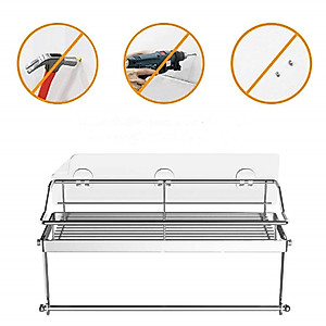 IWONEDY Shower-caddies Adhesives 2PC Shower Shelf Adhesive, Transparent Shower Caddy Adhesive for Bathroom Storage Shelves, Kitchen Racks and Soap Holder Strong adhesive, No Drilling Required