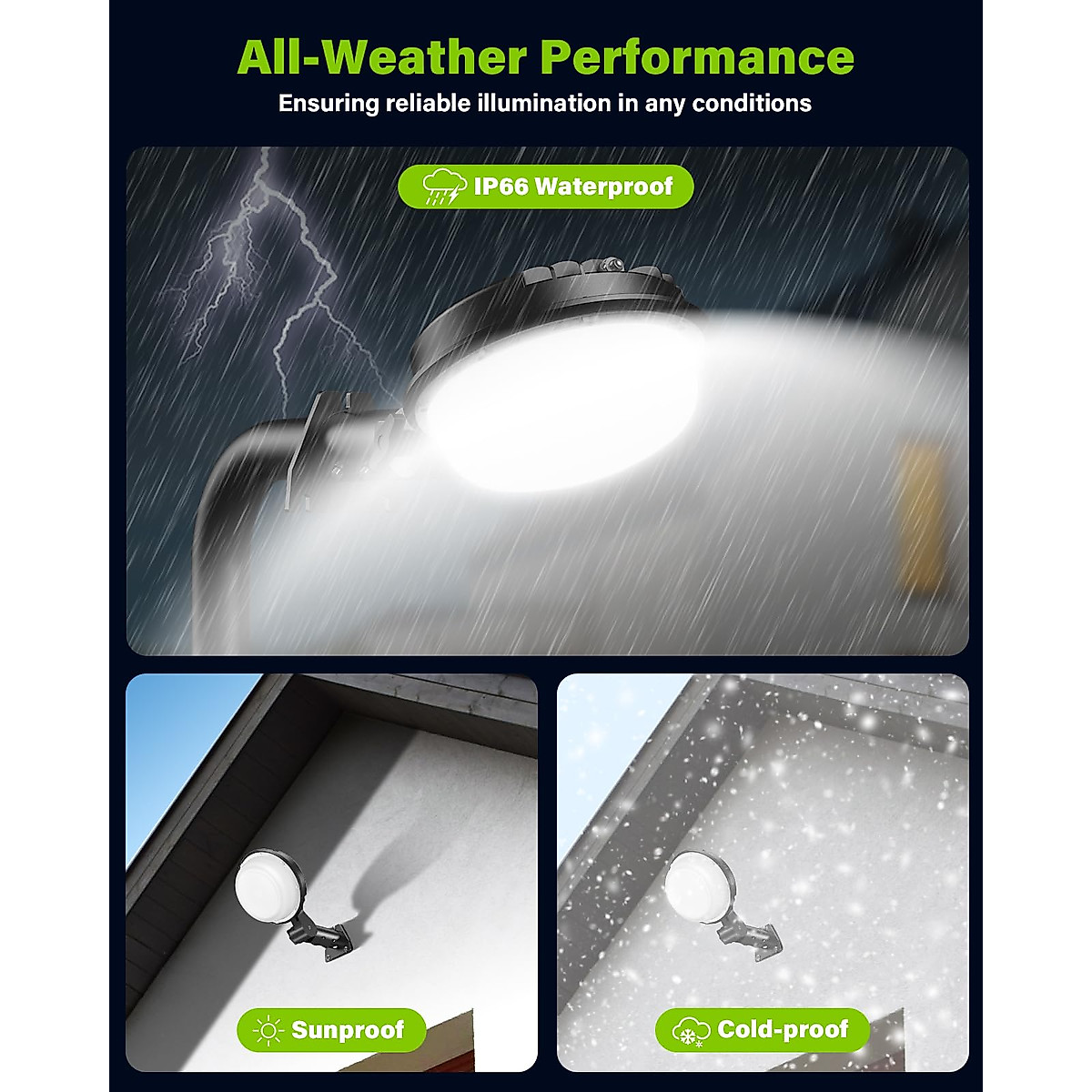 100W LED Flood Lights Dusk to Dawn Outdoor Lighting with Photocell, 15000LM Dimmable 100W/75W/50W LED Barn Light, 5000K, IP65 Waterproof LED Security Lights Area for Yard/Farmhouse/Garage/Porch/Street