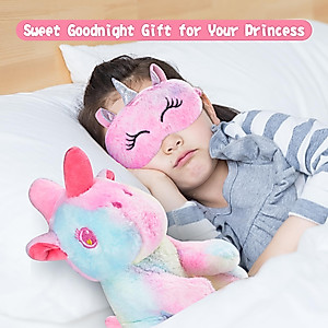 Cherry Tale Unicorn Gifts for Girls Age 6-8, Kids Unicorn Toys Set with Plush Unicorn Diary Headband Eye Mask Christmas Birthday Gifts for Little Girls Age 4 5 6 7 8 9 10