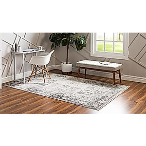 Unique Loom Sofia Collection Area Rug - Casino (5' 1" x 8', Gray/ Beige)