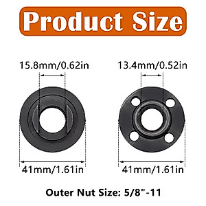 Aienxn 4PCS (2 Sets) 5/8-11 Grinder Nuts Grinder Flange Replacement Parts Compatible with Milwaukee Makita Dewalt Metabo Grinder Parts Q-053
