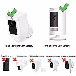 iTODOS Solar Panel Compatible with Ring Spotlight Cam Battery,11.8Ft Outdoor Power Charging Cable and Adjustable Mount (2 Pack, White)