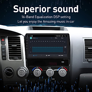 YULU Android 10 Car Stereo Head Unit for Toyota Tundra 2007 to 2013 and Sequoia 2008 to 2018 Car Radio GPS Navigation Multimedia Player with Carplay/Bluetooth