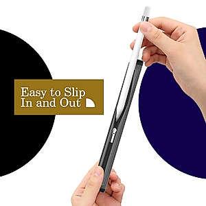 MoKo Pencil Case Fit Apple Pencil 1st/2nd, Pencil Sleeve PU Leather Zipper Pouch Cover Fit New iPad 10th Generation 2022, iPad 9th/8th/7th Gen 10.2", iPad Air 5th/4th Gen 10.9", iPad 9.7", Space Gray