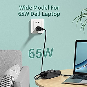 65W AC Adapter Charger Replacement for DELL Inspiron 15 1564 1501 1520 1521 1525 1526 1546 3520 3521 3531 3537 3541 3542 5542 5543 5545 5547 5548 5580 7547 7548 15R SE 7520 5520 5521 Laptop Power Cord