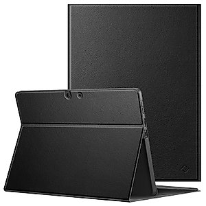 Fintie Case for Microsoft Surface Pro X (2021/2020/2019) - Soft TPU Back Protective Cover Compatible with Type Cover Keyboard for 13 Inch New Surface Pro X (SQ1/SQ2), Black